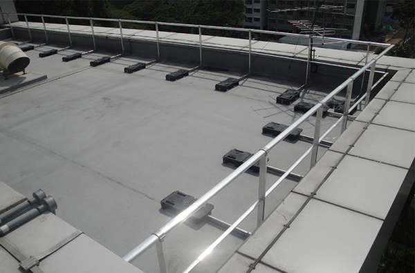 Safety Guardrail & Roof Access System in Singapore | Roof Safety Railing SG